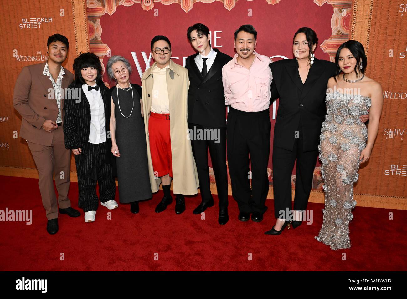 April 14, 2025, Los Angeles, California, USA: Jeremy Hoffman, Bobo Le, Youn Yuh-Jung, Bowen Yang ...