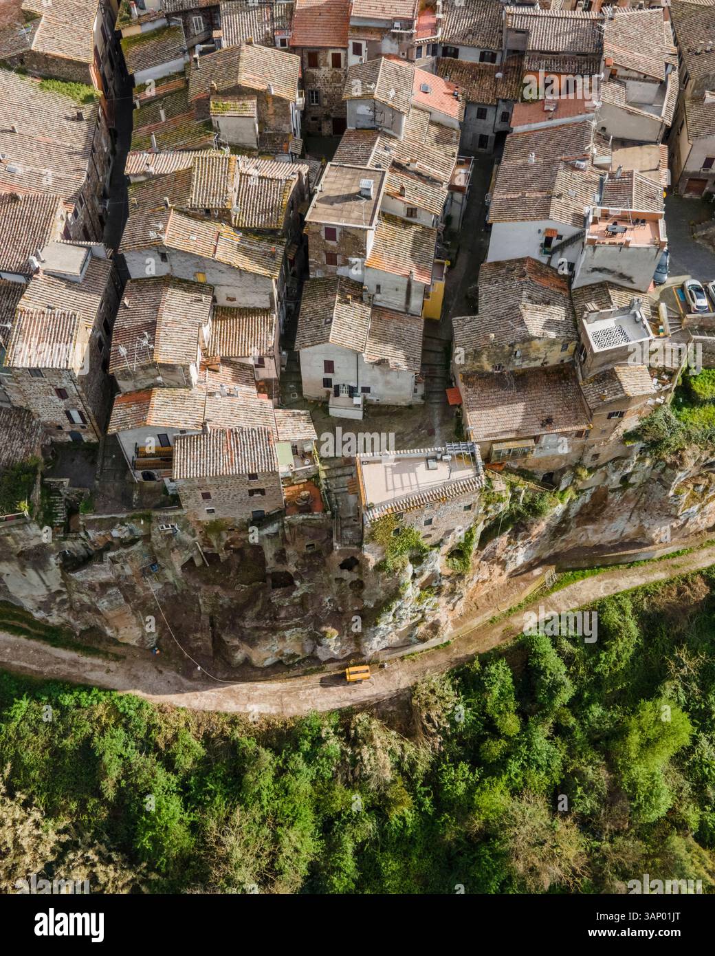 Aerial view of Orte, a medieval town near Rome, Lazio, Italy Stock ...