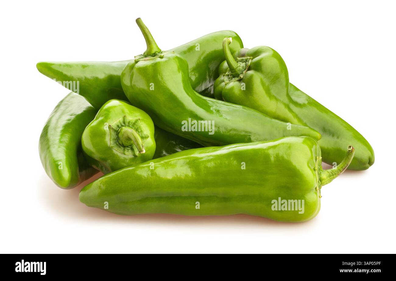 green pepper path isolated on white Stock Photo - Alamy