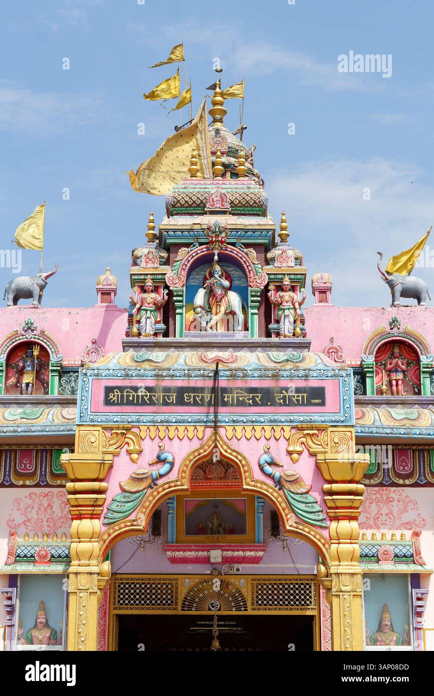 Giriraj Dharan Mandir, hindu temple, Bichalwas Rural, Rajasthan, India ...