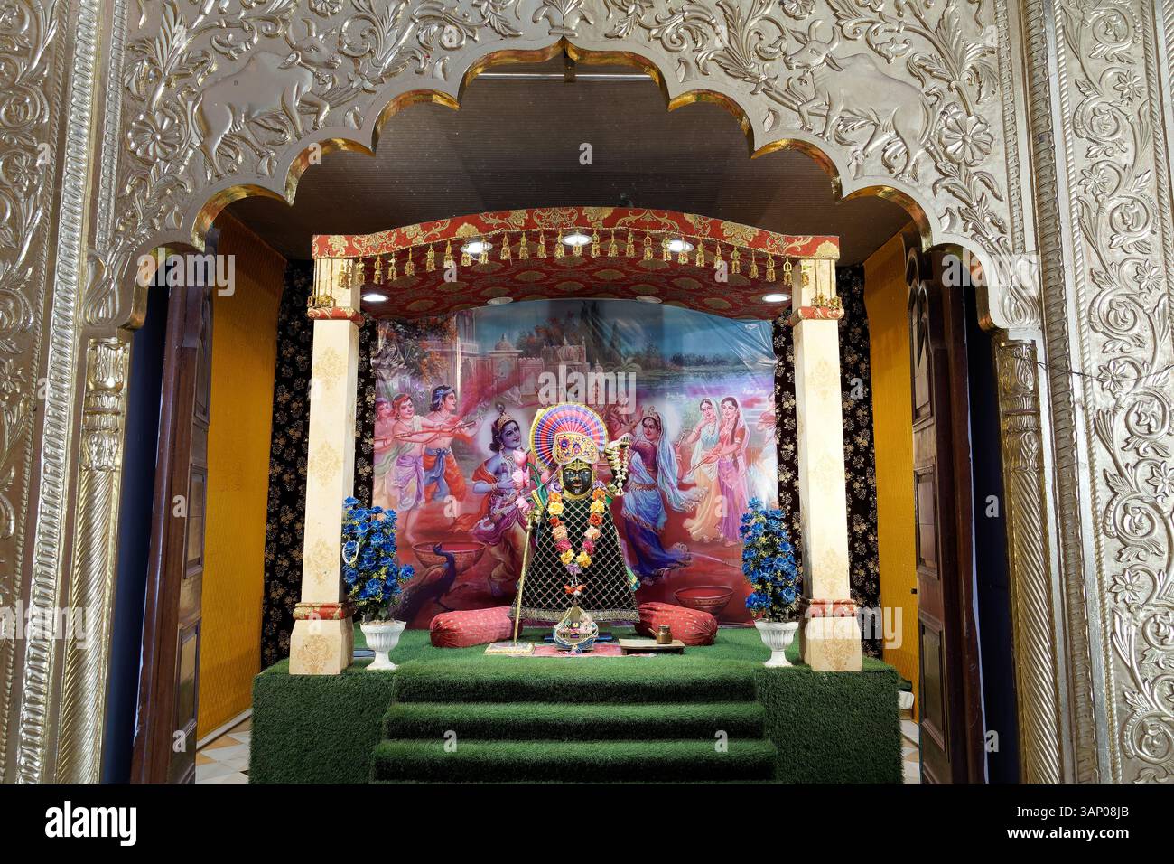 interior, Giriraj Dharan Mandir, hindu temple, Bichalwas Rural ...