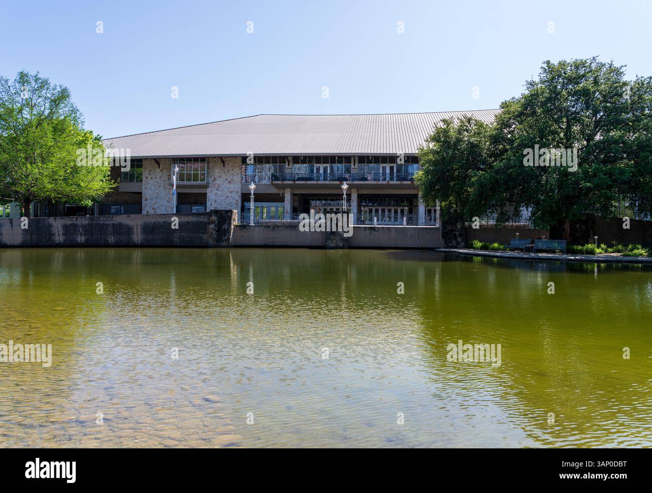 Austin, TX - 10 April 2025: Facade of Palmer Center in Town Park seen ...