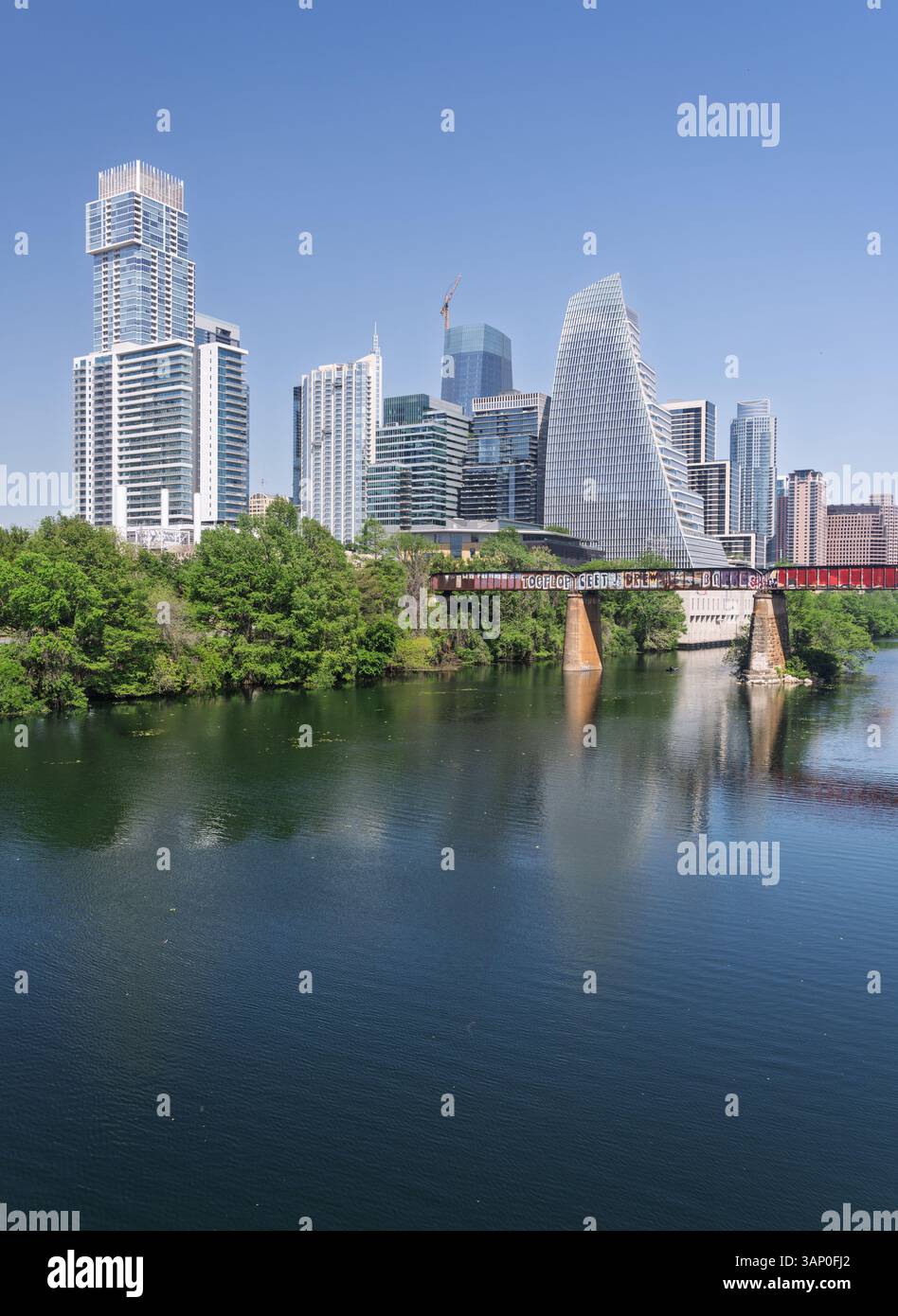 Austin, TX - 10 April 2025: Panoramic skyline of Austin Texas along ...