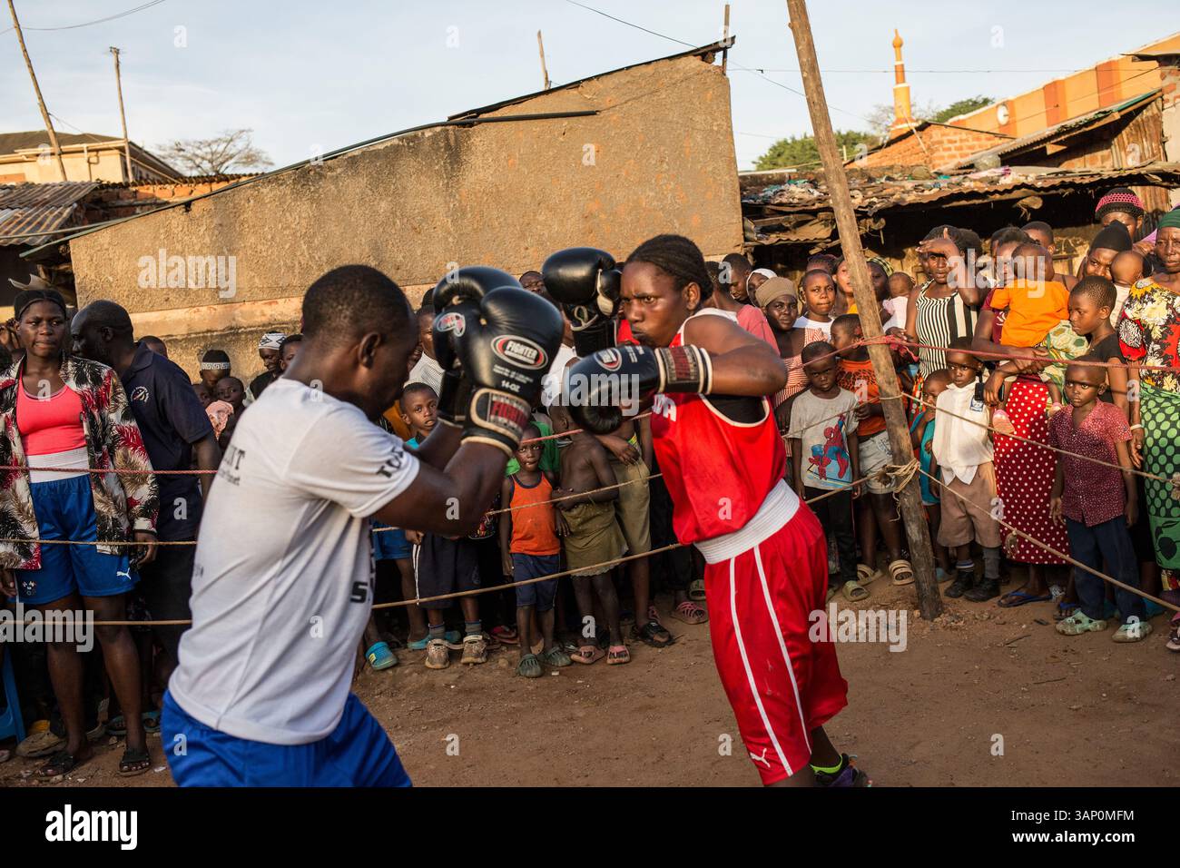 Rhino boxing club, Katanga slum, Kampala, Uganda, Africa Stock Photo ...