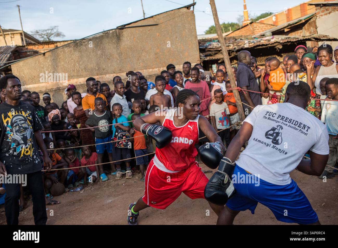 Rhino boxing club, Katanga slum, Kampala, Uganda, Africa Stock Photo ...