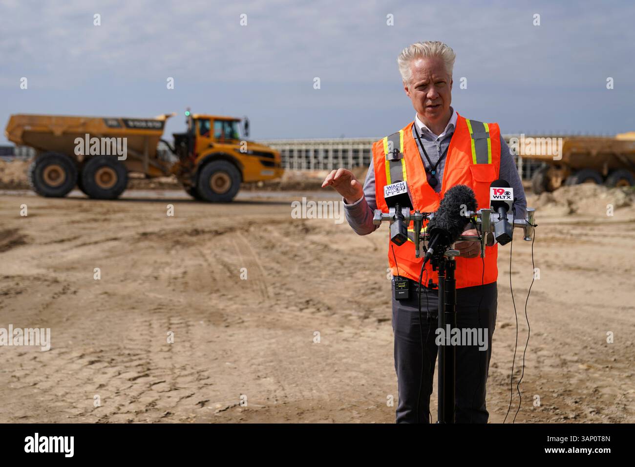 Scout Motors CEO Scott Keogh speaks during a media tour at a Scout ...