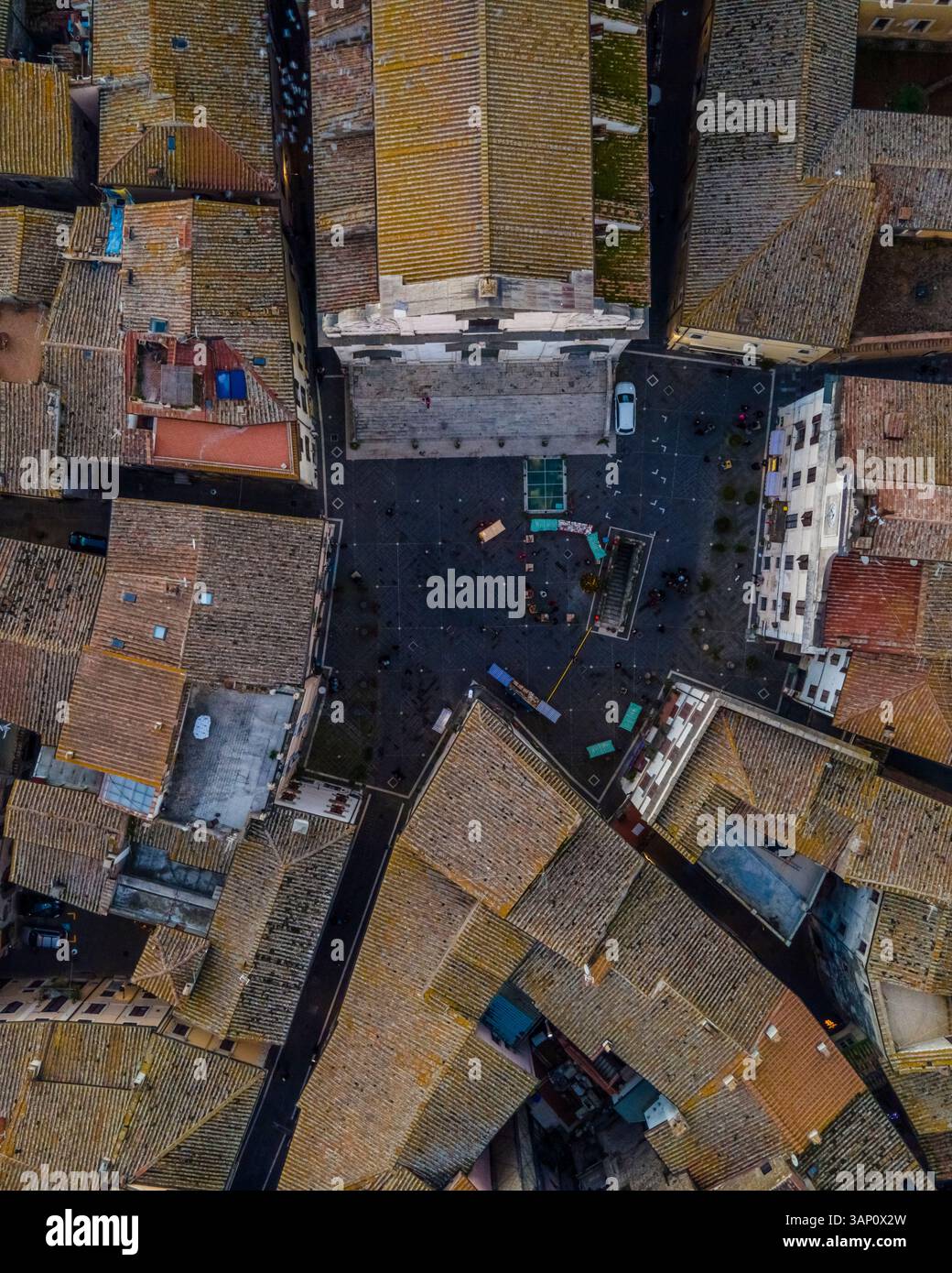 Aerial view orte medieval town hi-res stock photography and images - Alamy