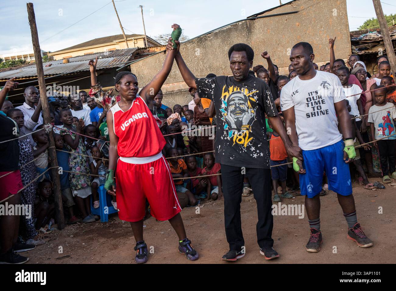 Rhino boxing club, Katanga slum, Kampala, Uganda, Africa Stock Photo ...