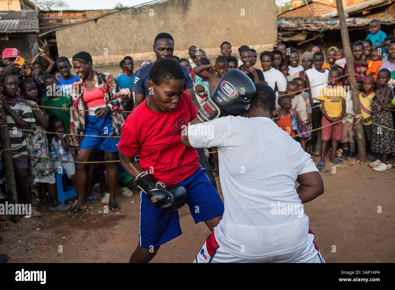 Rhino boxing club, Katanga slum, Kampala, Uganda, Africa Stock Photo ...