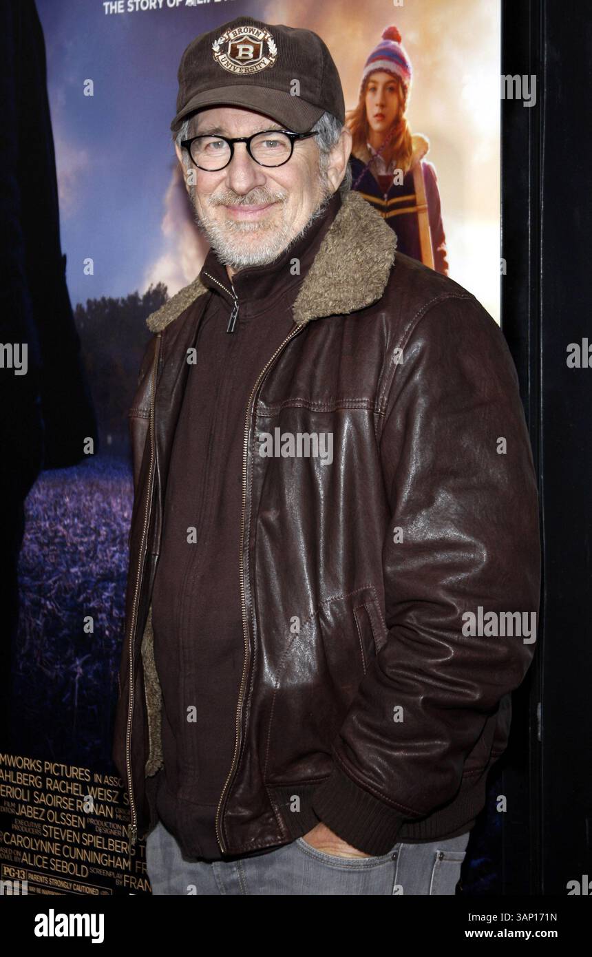 Steven Spielberg at the Los Angeles premiere of 'The Lovely Bones' held ...