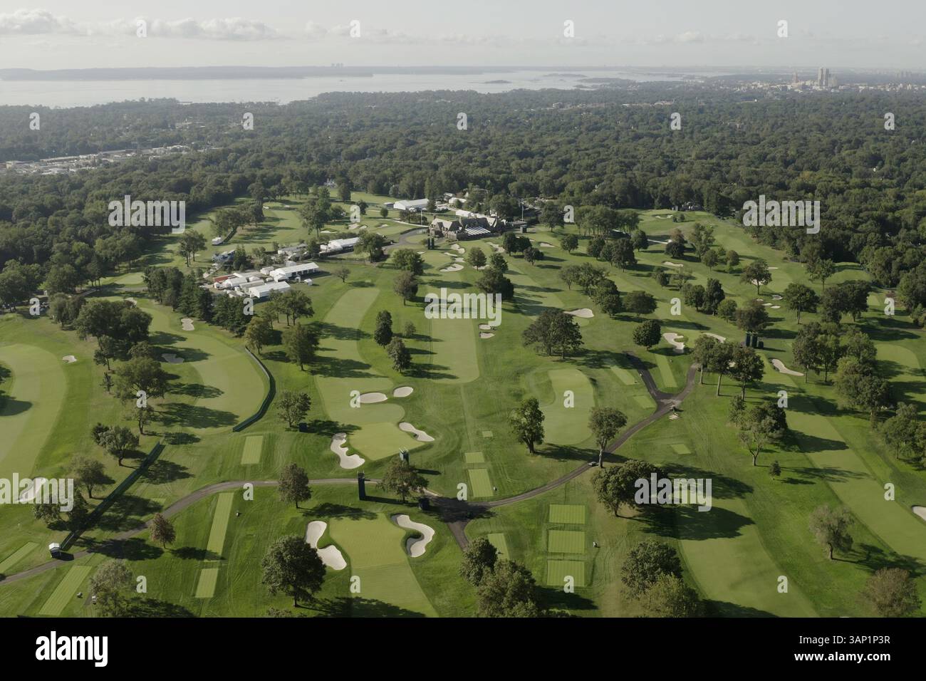 Summer 2020 - New York, USA: Aerial view of Winged Foot Golf Course ...