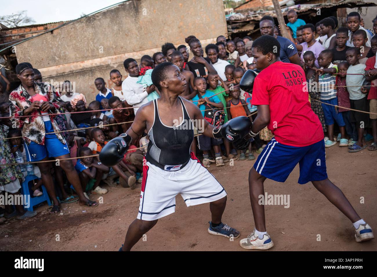 Rhino boxing club, Katanga slum, Kampala, Uganda, Africa Stock Photo ...
