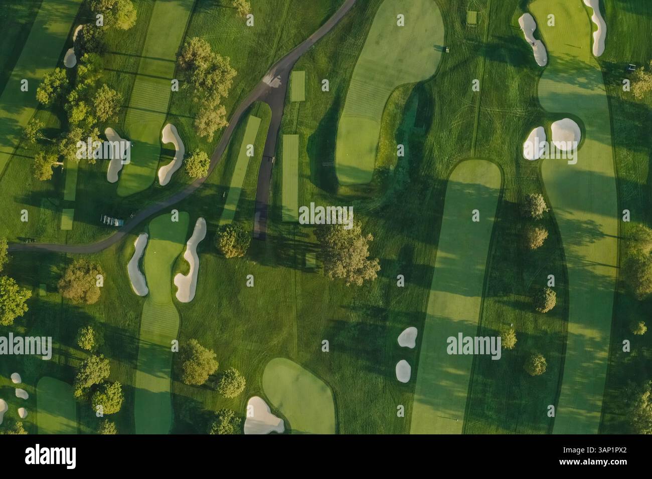 Summer 2020 - New York, USA: Aerial view of Winged Foot Golf Course ...