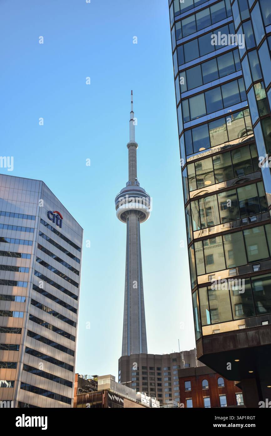 Citi logo of Citibank financial services corporation on a building ...