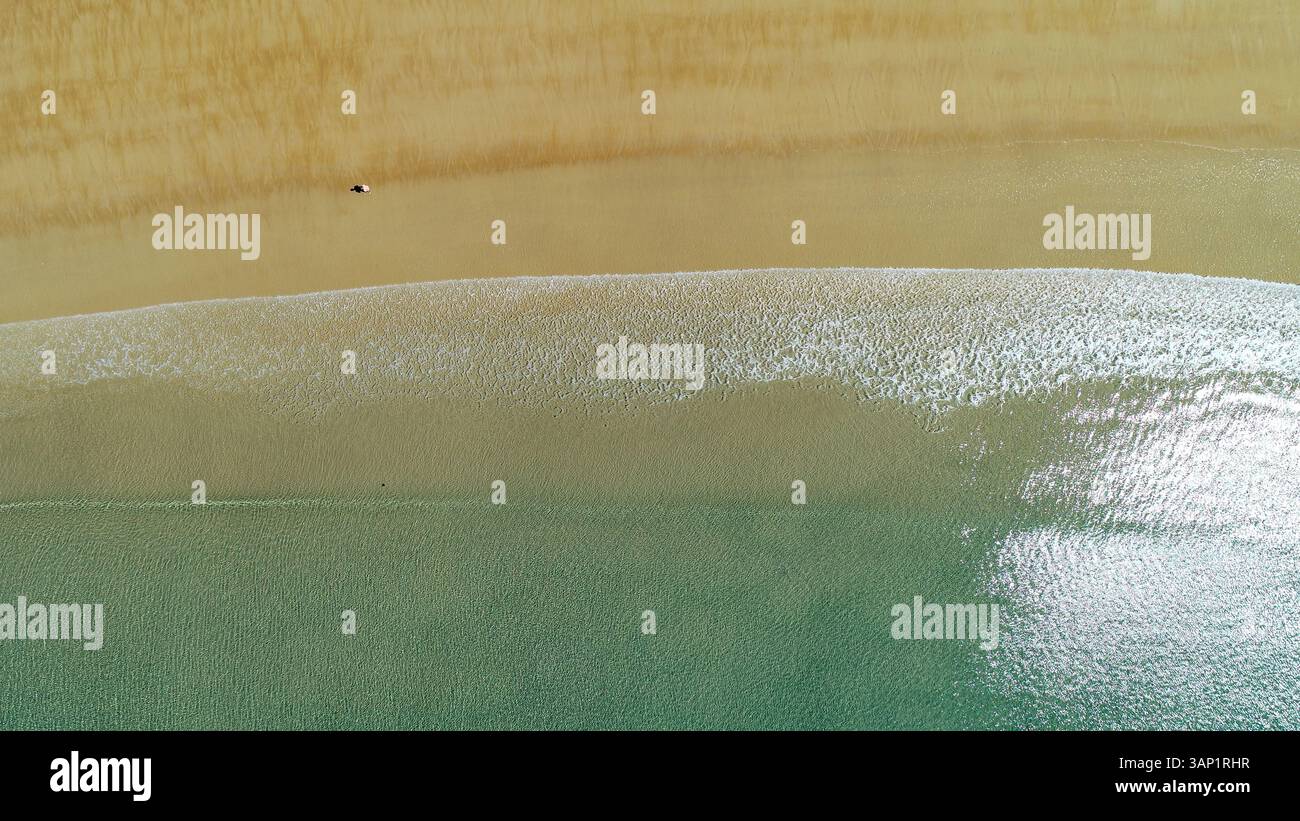 Aerial view of Five Rocks Beach, Byfield National Park, Byfield ...