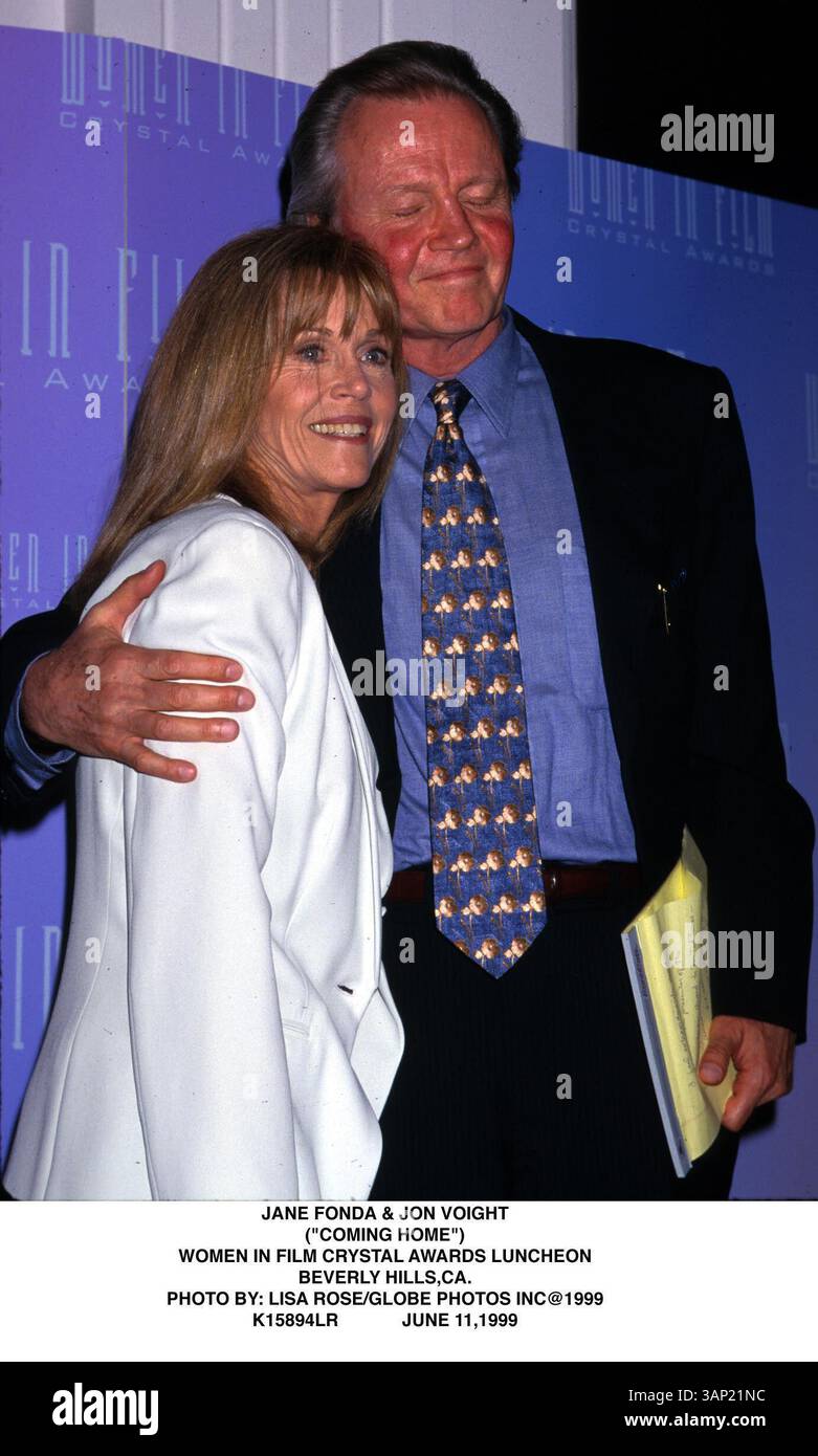 June 11, 1999 - K15894LR 06/11/99.JANE FONDA & JON VOIGHT.(''COMING ...