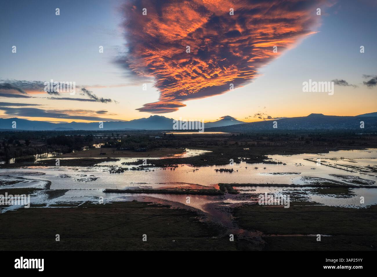 Aerial view majestic volcanoes picturesque hi-res stock photography and ...