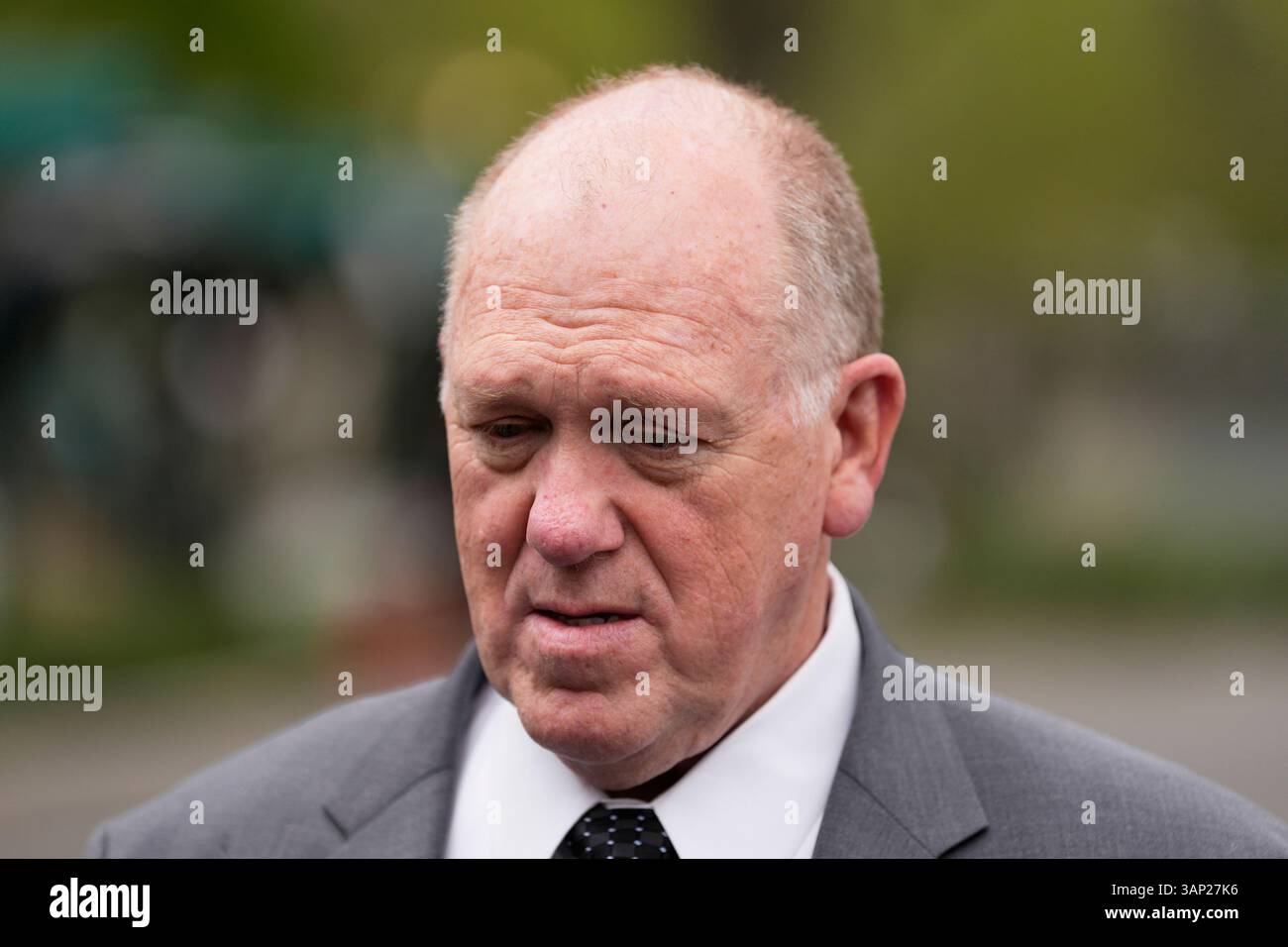 White House border czar Tom Homan walks after a television interview at ...