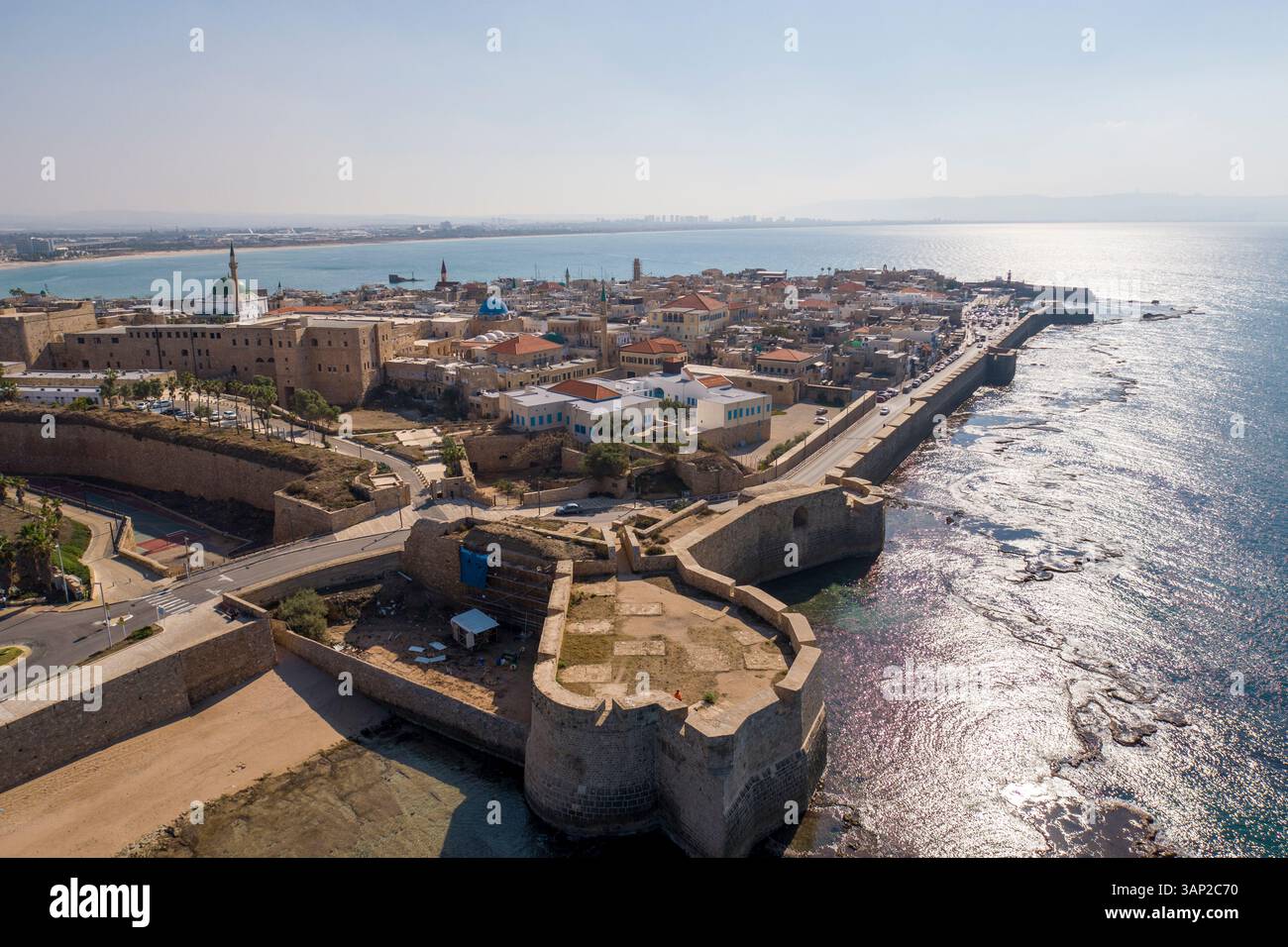 Panoramic aerial view of old Acre Old city of Acre, Israel Stock Photo ...