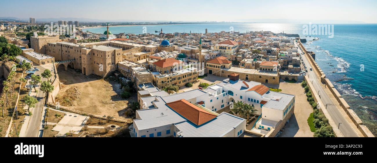 Panoramic aerial view of old Acre Old city of Acre, Israel Stock Photo ...