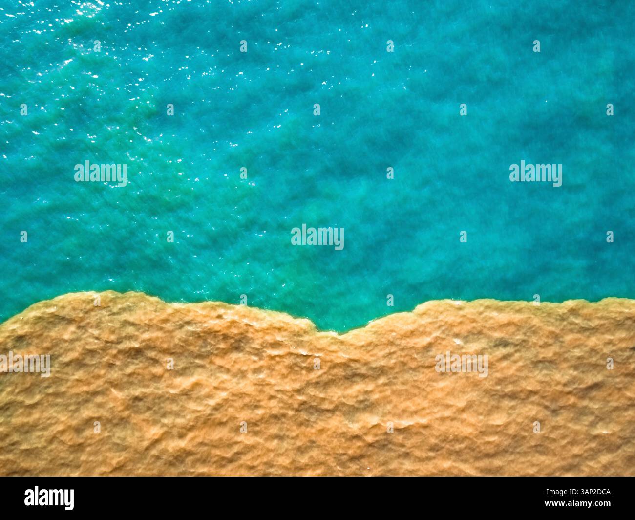 Aerial view of clear water meeting Muddy flood water creating abstract ...