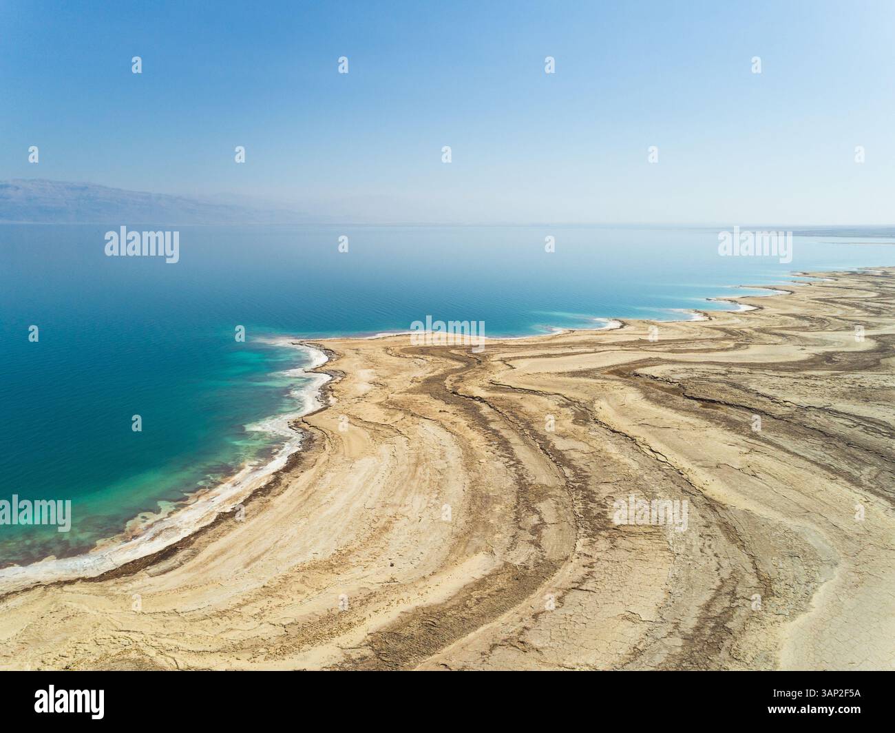 Aerial view of Dead Sea shoreline, Negev, Israel Stock Photo - Alamy