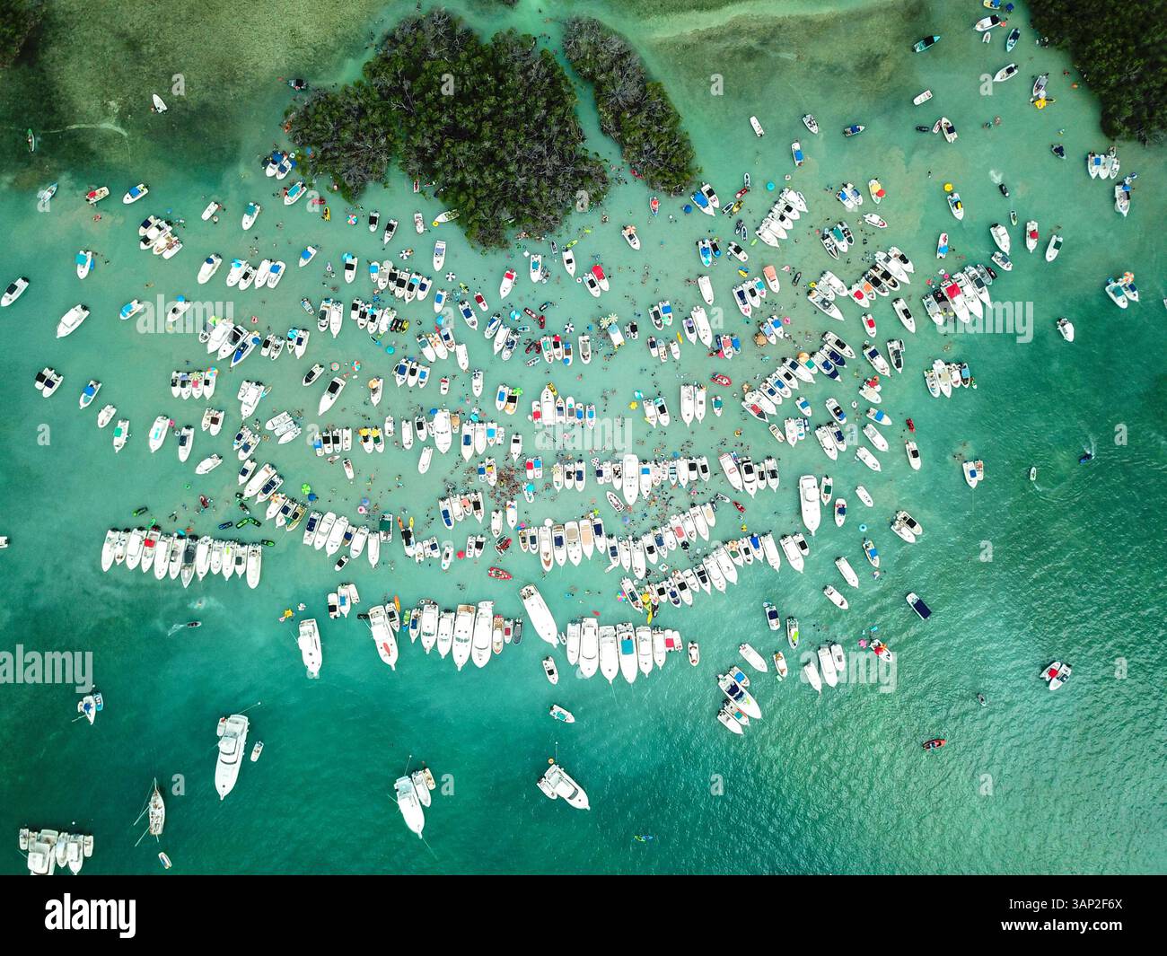 Aerial view of Cayo Caracoles, La Parguera Puerto Rico. Known to be one ...