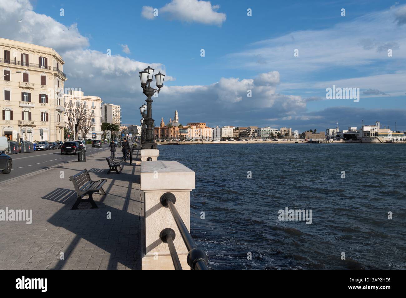 Bari, Italy (8th April 2025) - Coastal promenade in Bari, Italy ...