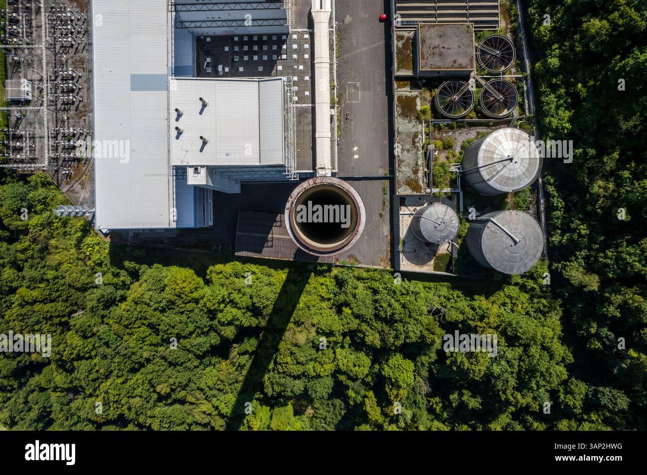 Aerial view of an industrial plant in Miex, Switzerland Stock Photo - Alamy