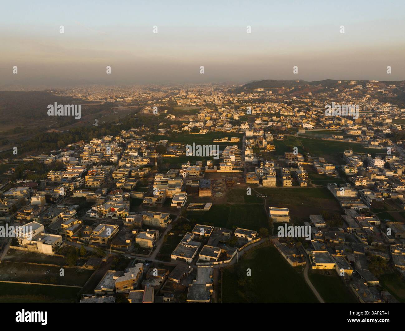Aerial view of Bani Gala, Islamabad capital territory, Pakistan Stock ...