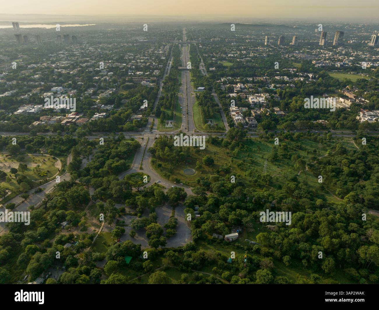 Aerial view Islamabad residential district, Islamabad Capital ...