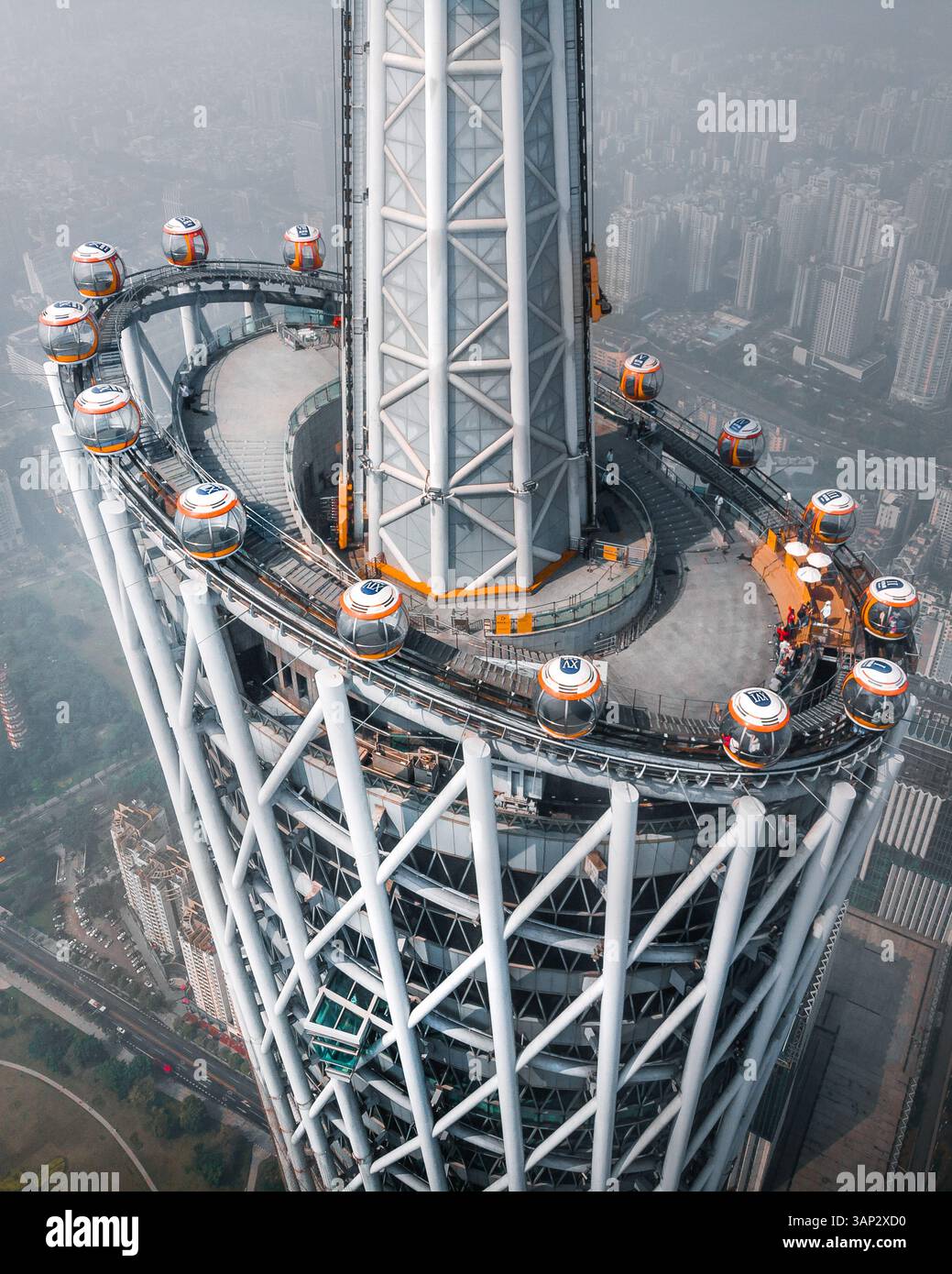 Aerial view of Canton tower, Guangzhou, China Stock Photo - Alamy