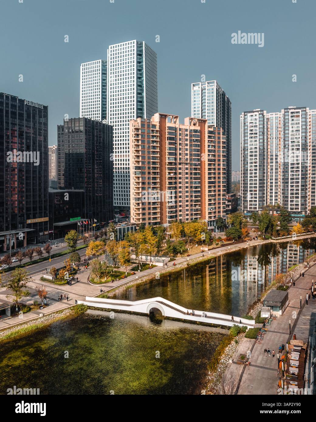 Aerial view of living area, Chengdu, China Stock Photo - Alamy