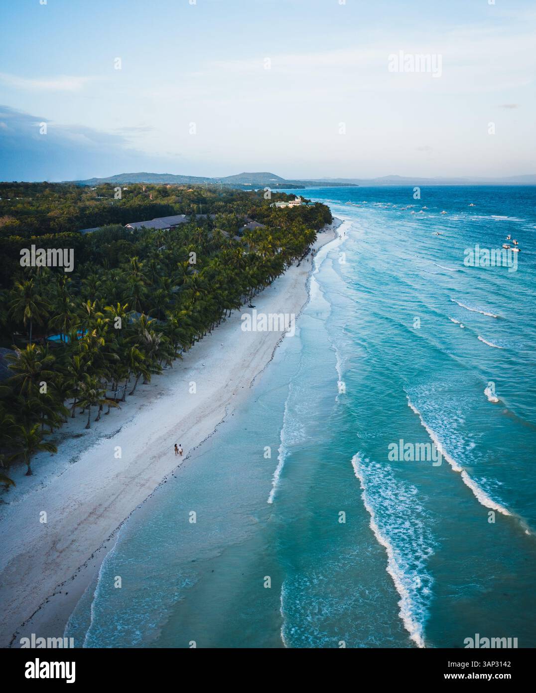 Aerial view of the beach shore in Bolod, Panglao, Bohol, Philippines ...