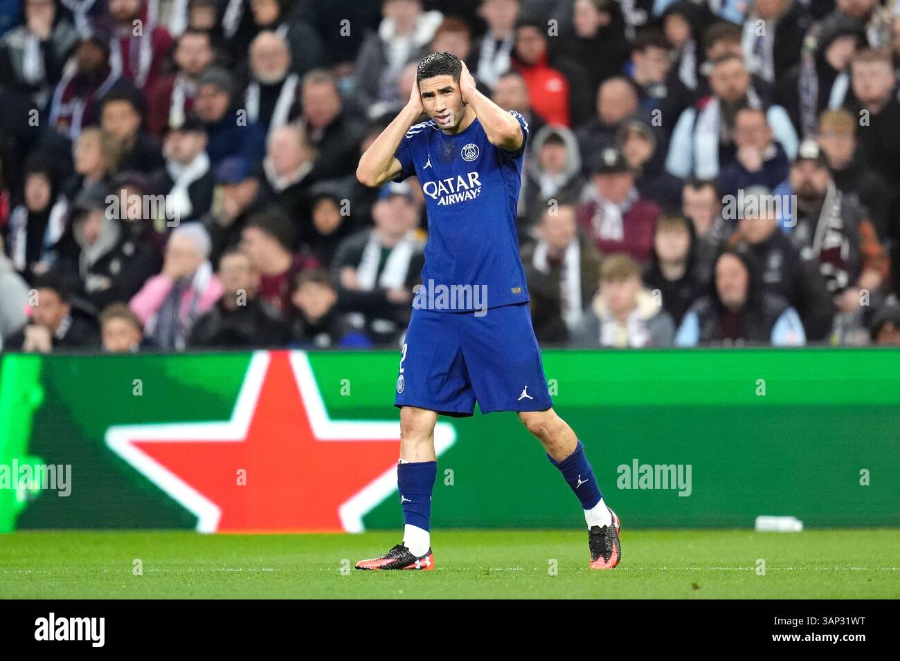 Paris Saint-Germain's Achraf Hakimi celebrates scoring their side's ...