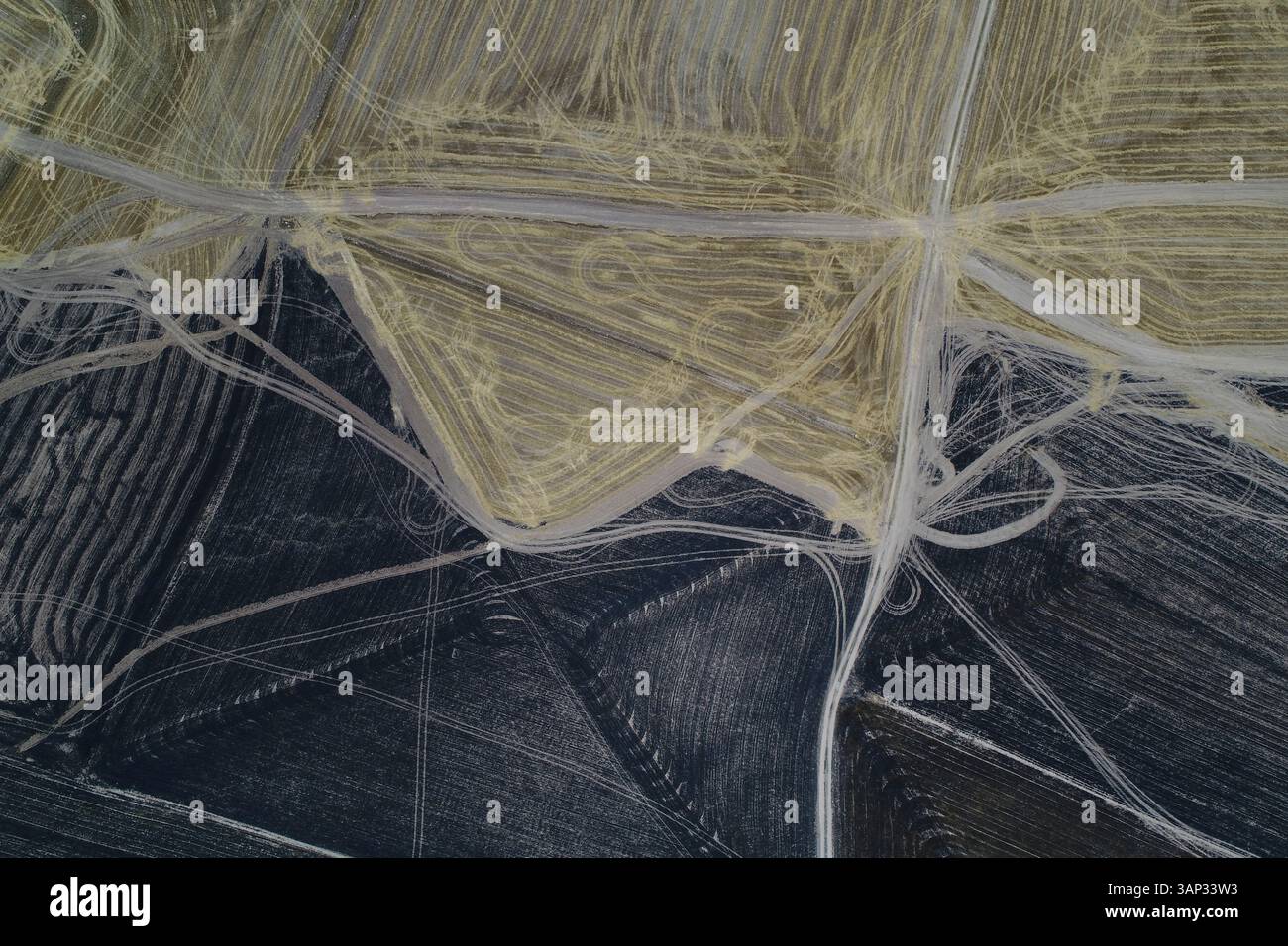 Aerial view of clear river patterns, Konya, Turkey Stock Photo - Alamy