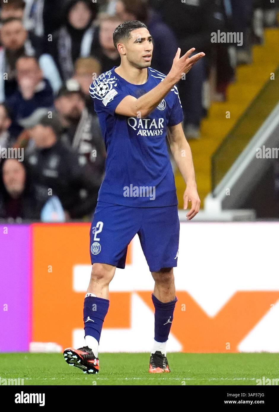 Paris Saint-Germain's Achraf Hakimi celebrates scoring their side's ...