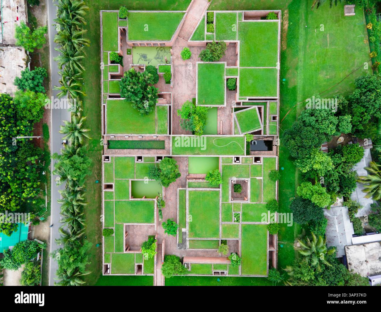 Aerial view of the friendship center featuring eco-friendly ...