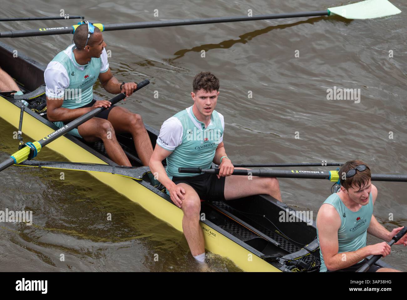 University Boat Race Men's race team Cambridge celebrating after the ...