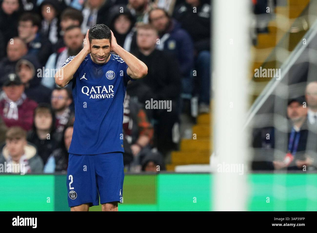 PSG's Achraf Hakimi celebrates after scoring his side's first goal ...