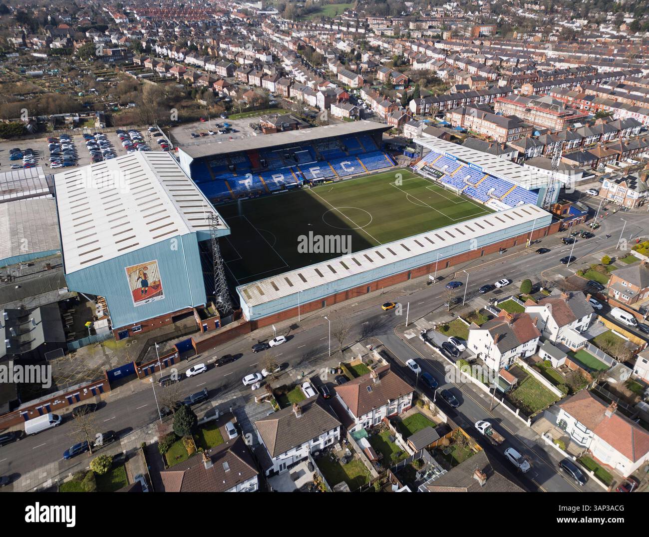 Prenton Park football ground, home to Tranmere Rovers football club ...