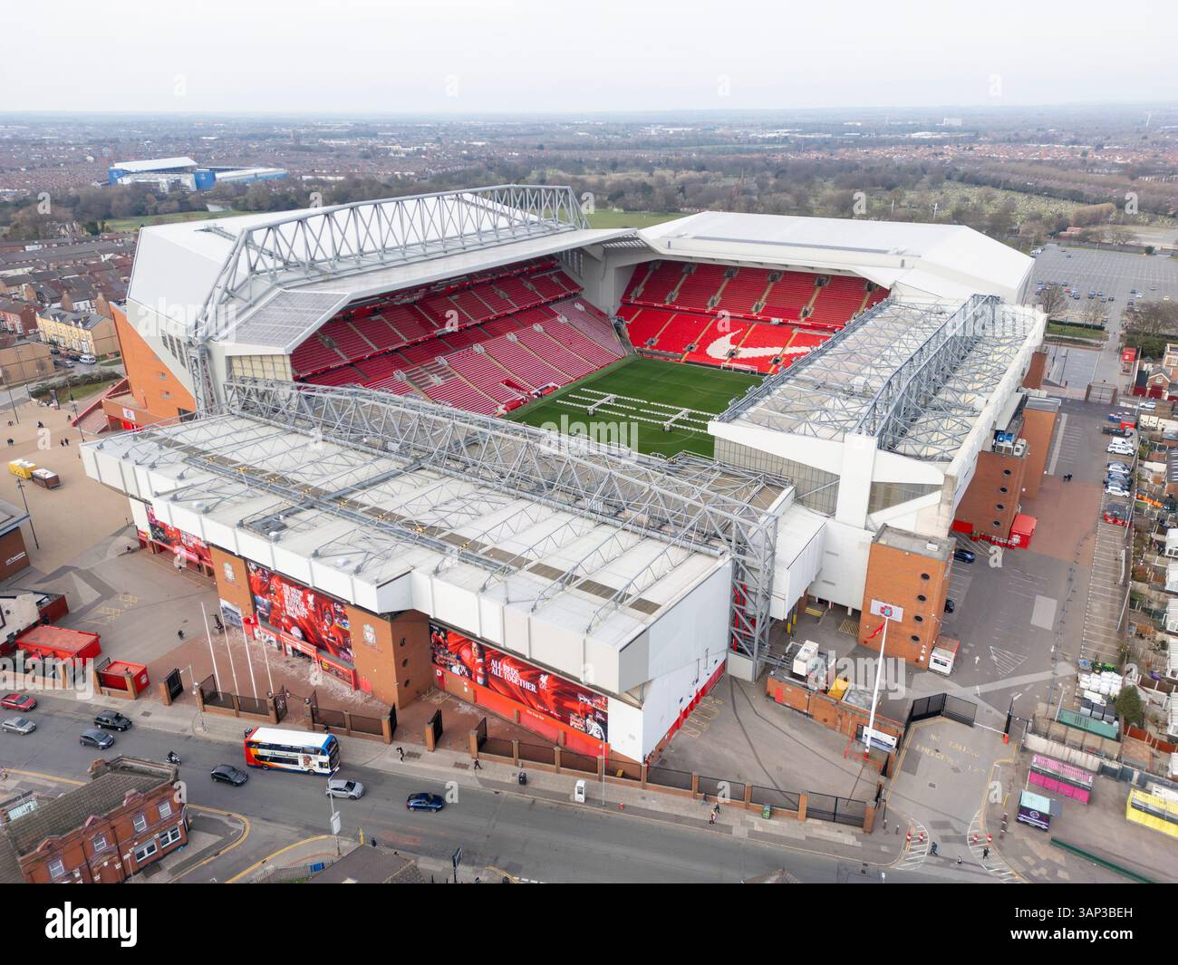 Anfield, Liverpool Football Club stadium, Merseyside, England Stock ...