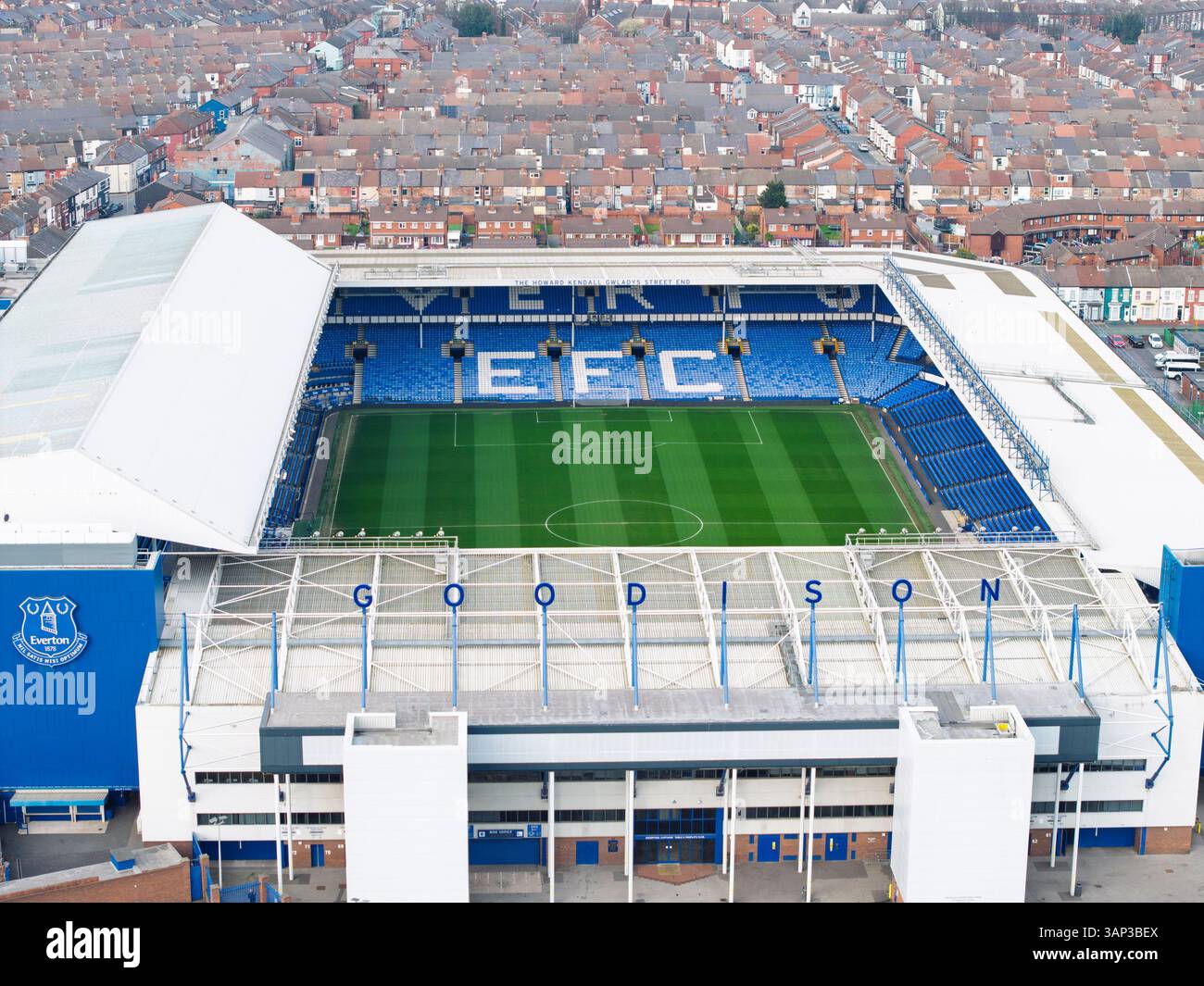 Everton Football Club ground, Goodison Park, Liverpool, England Stock ...