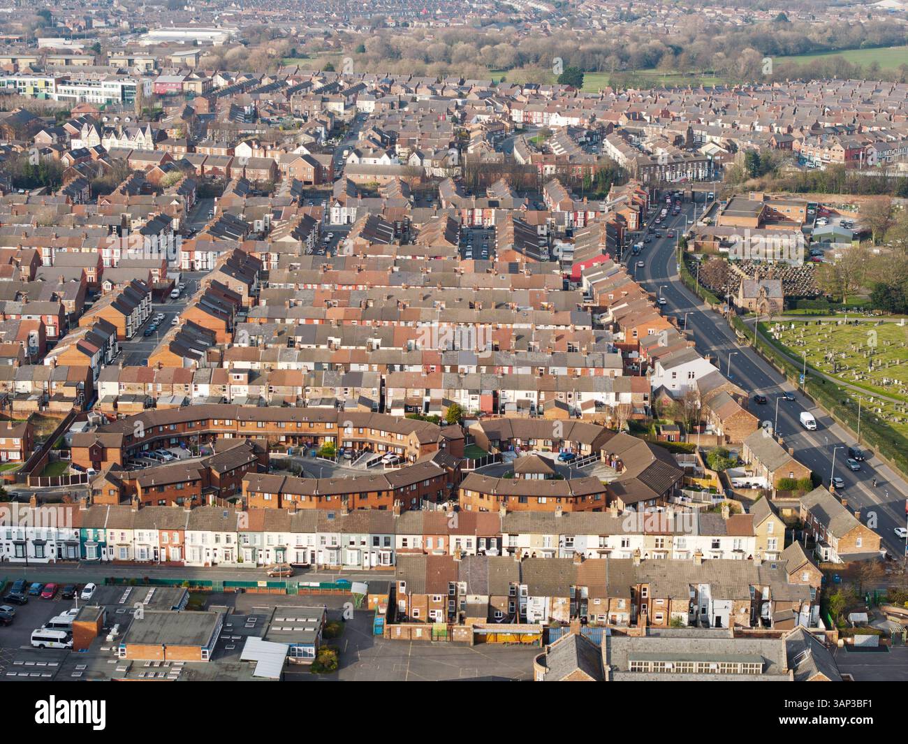 Suburb liverpool aerial view hi-res stock photography and images - Alamy