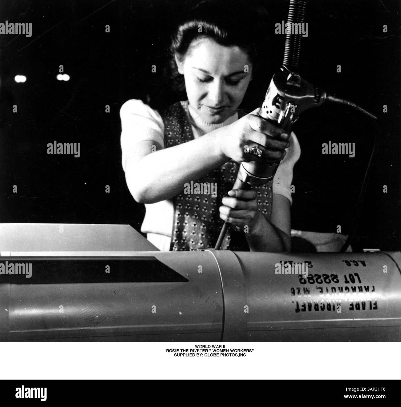 Rosie the riveter image Black and White Stock Photos & Images - Alamy