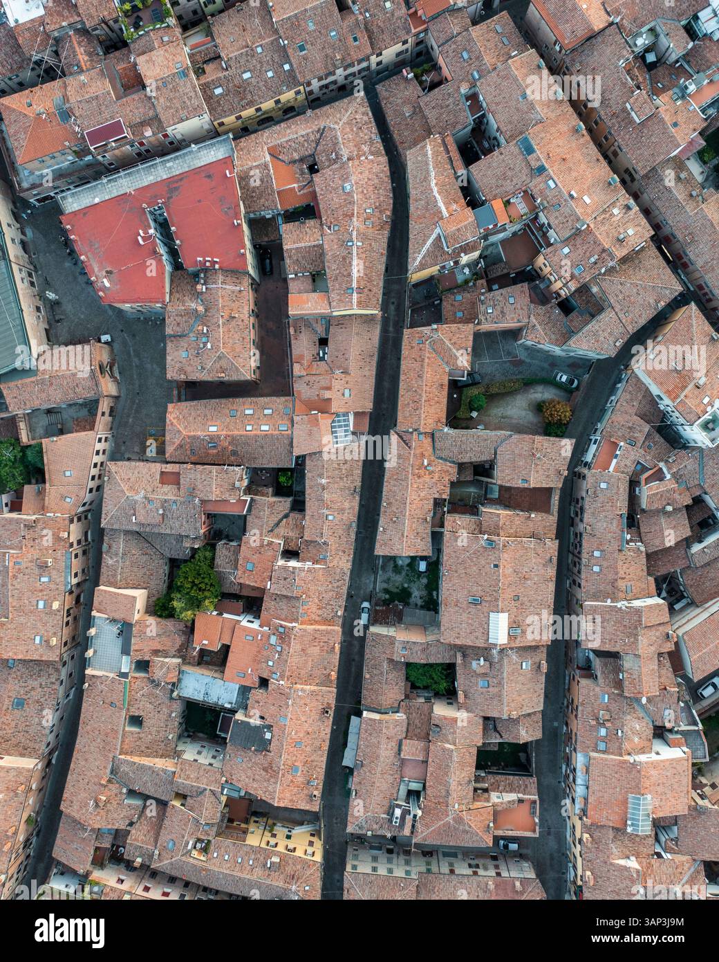 Aerial view of Ferrara, a small town in Emilia Romagna, Italy Stock ...