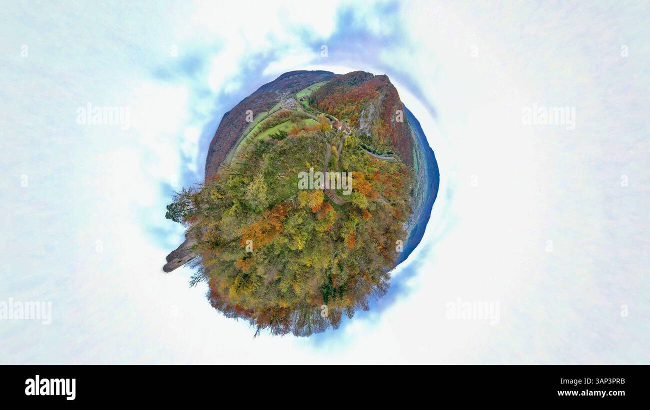 Circular view autumn forest majestic hi-res stock photography and ...