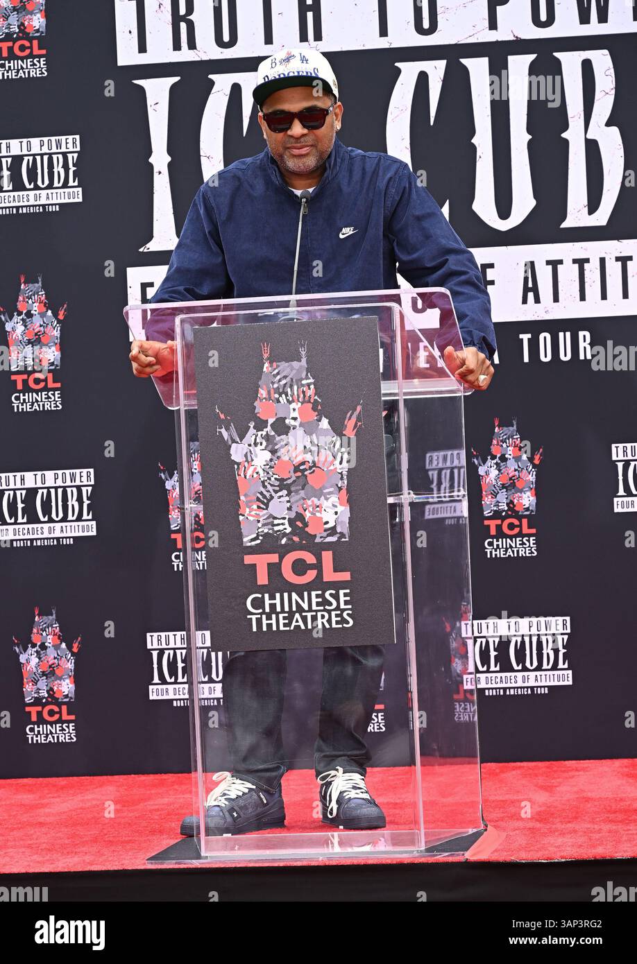 Hollywood, USA. 15th Apr, 2025. Mike Epps at Ice Cube's handprints and ...