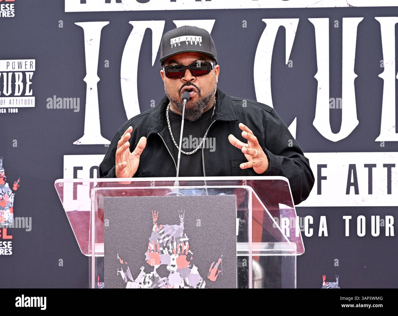 Hollywood, USA. 15th Apr, 2025. Ice Cube at his handprints and ...