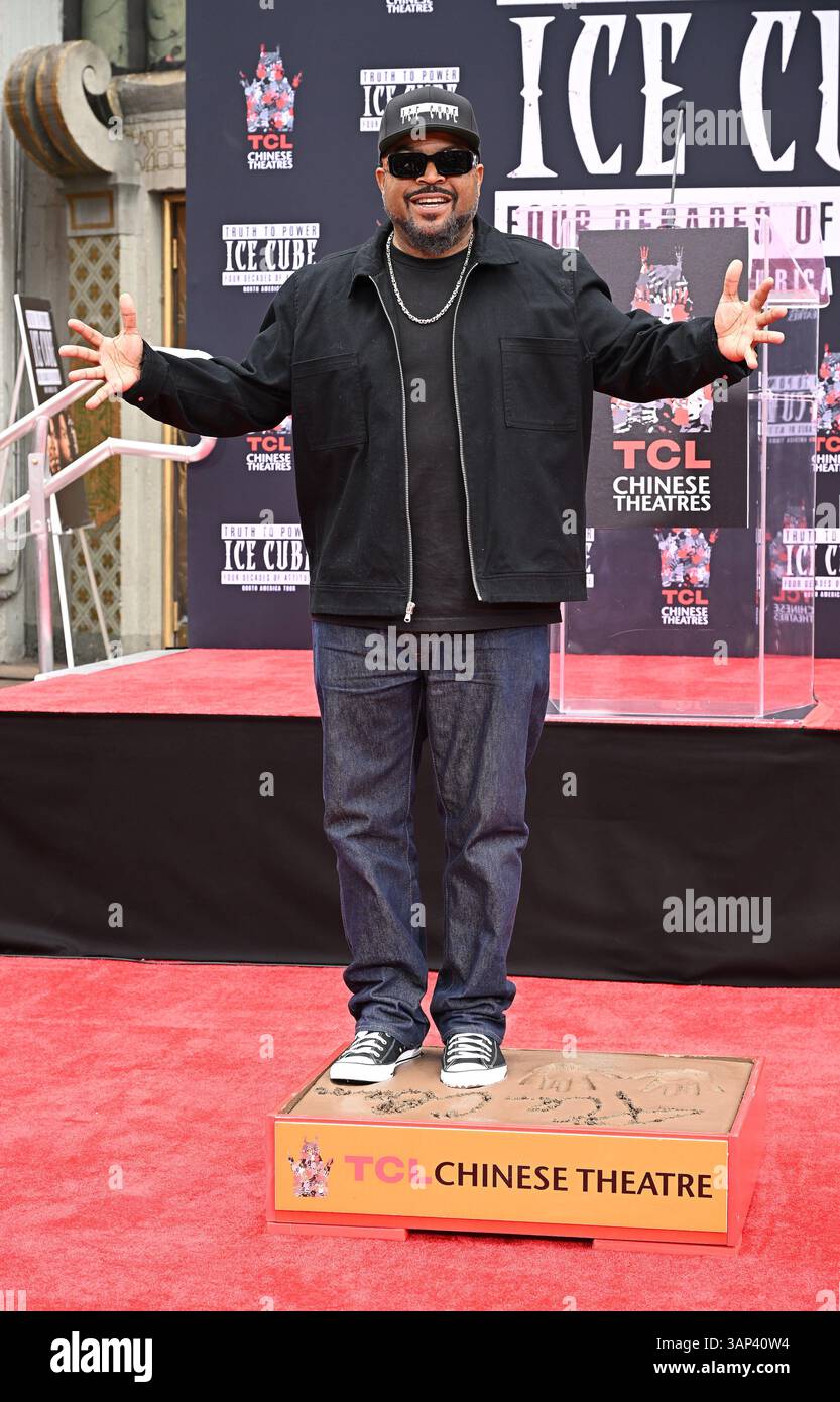 Hollywood, USA. 15th Apr, 2025. Ice Cube at his handprints and ...